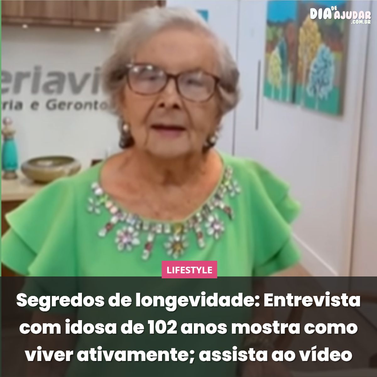 Segredos de longevidade: idosa lúcida aos 102 anos revela como viver de forma ativa; assista ao ...